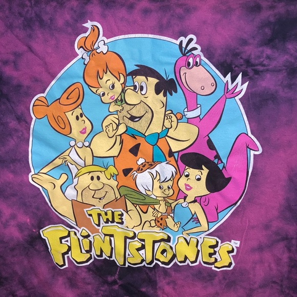 The Flintstones | Shirts | The Flintstones Purple Tye Dye Tee Shirt 8s ...